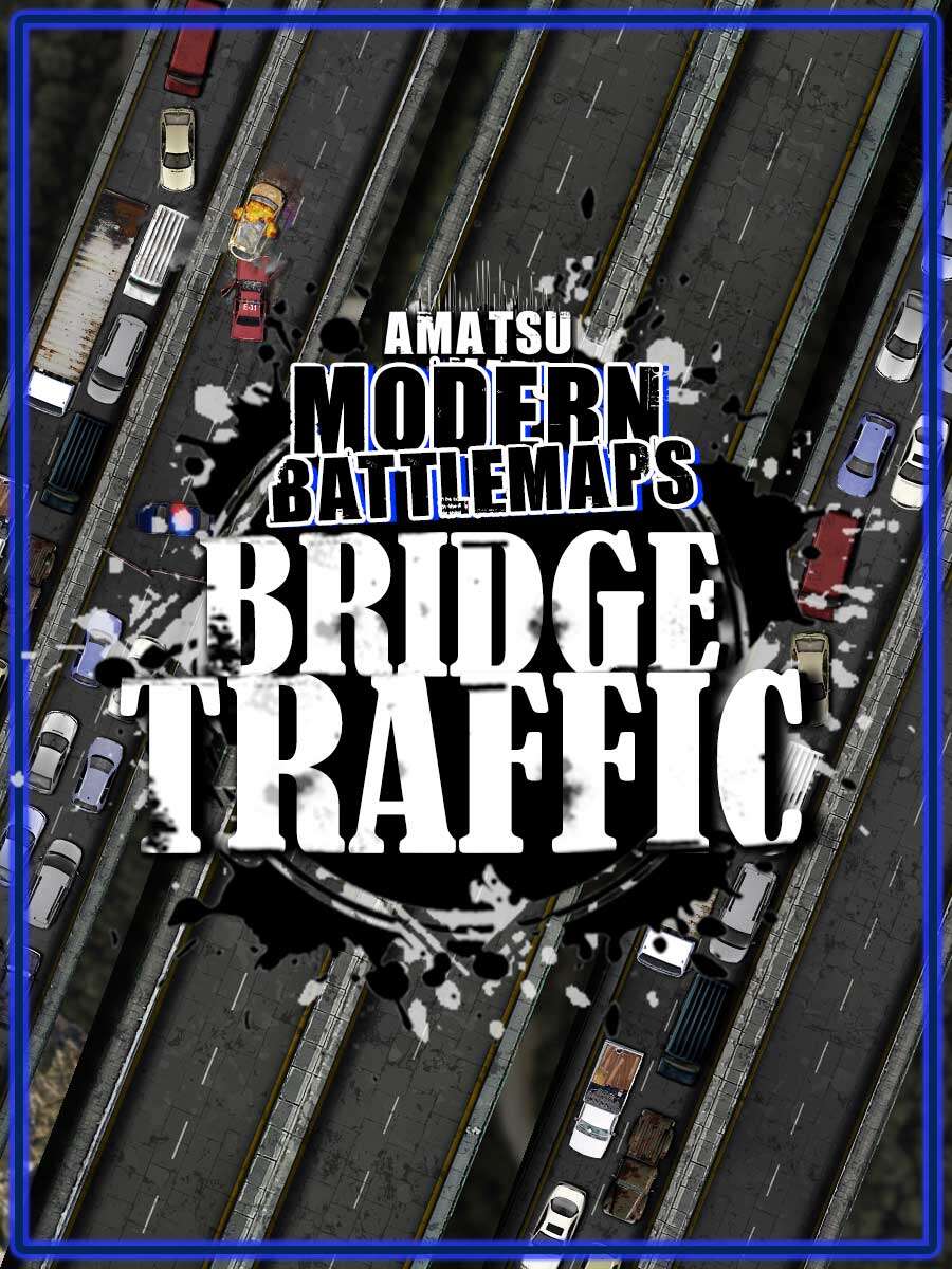 Modern Road Bridge Traffic battle maps ⛽ xcom urban epictable battlemap ...