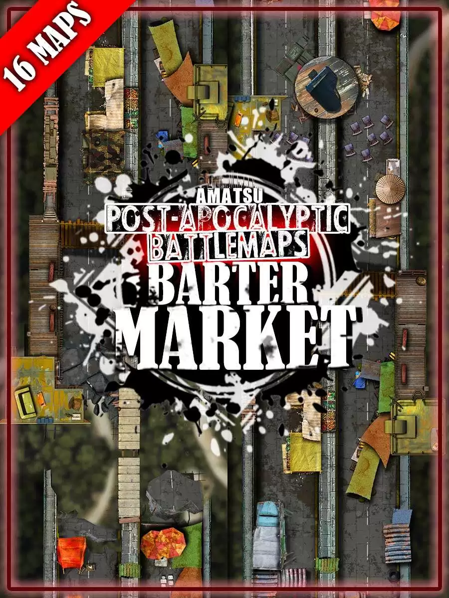 Post-apo Market Place battle Map ☣️ Trade slum bridge battlemaps ...