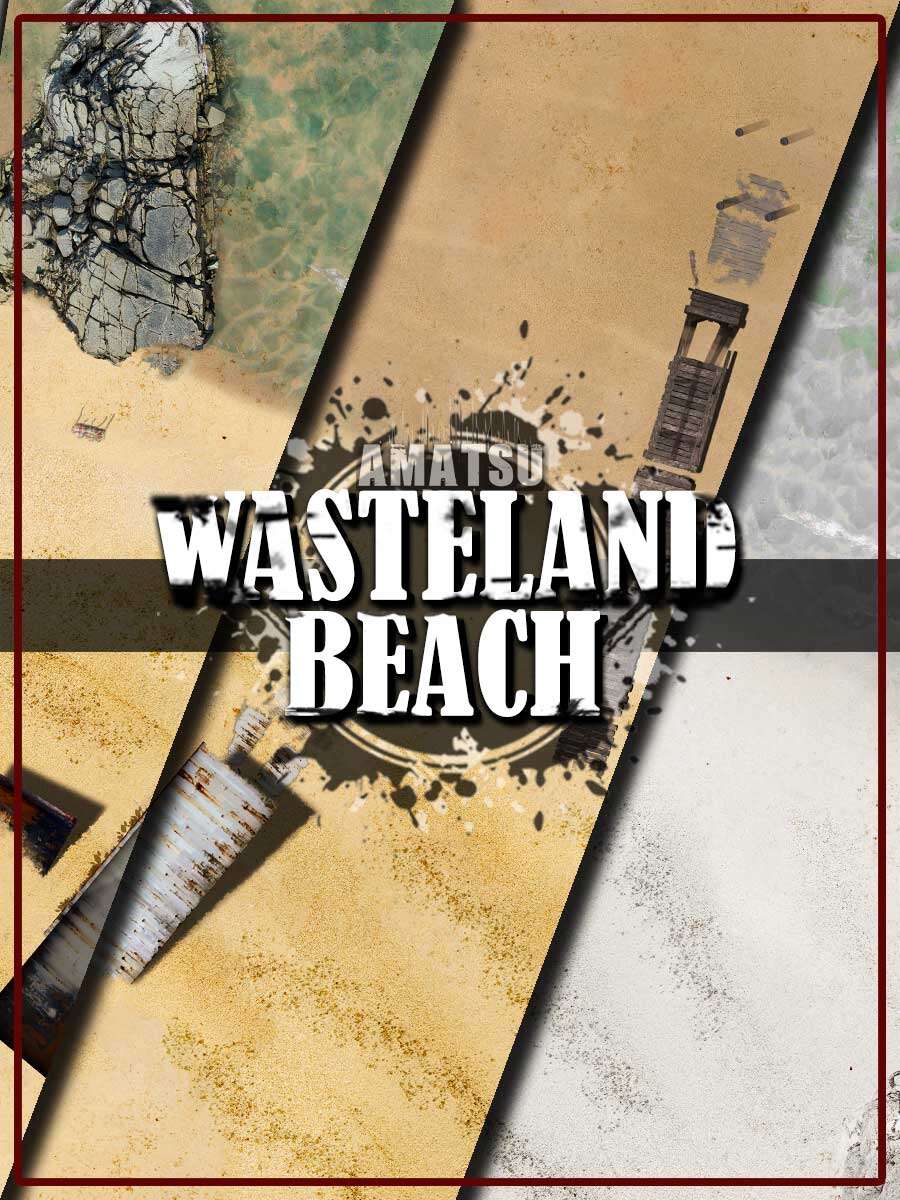 Post-apocalyptic Beach RPG map ☢️ wasteland shore | Badlands battlemaps ...