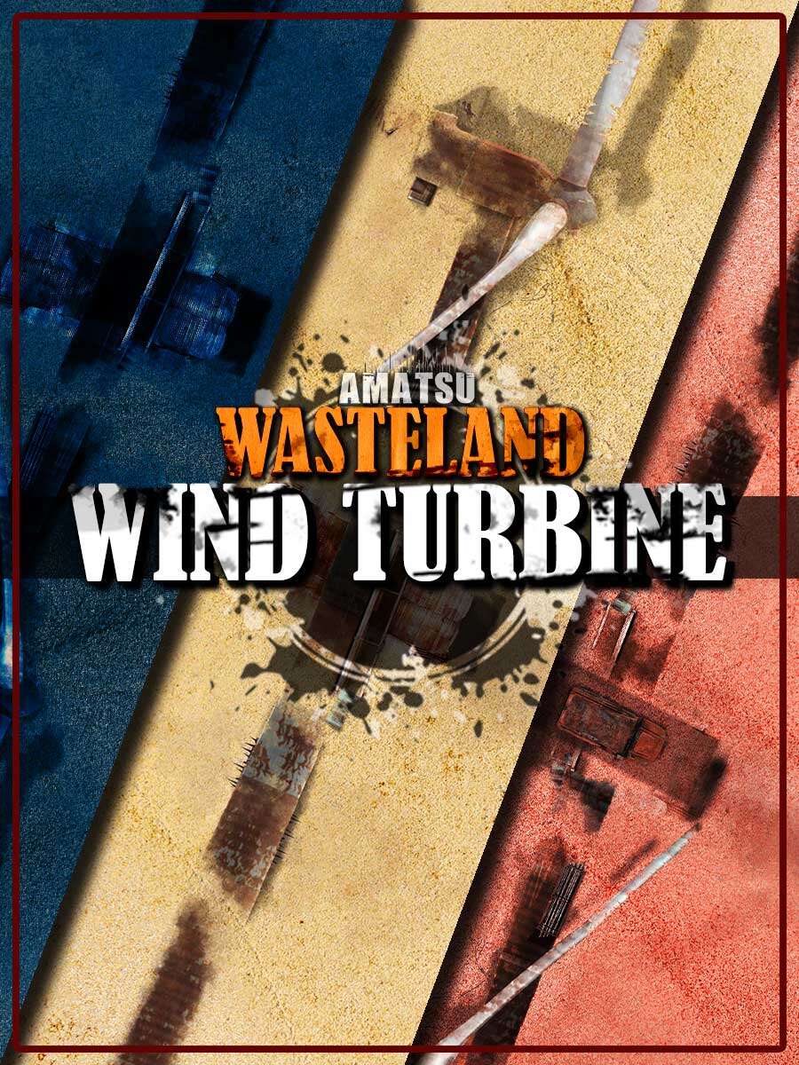 Post-apocalyptic Wasteland Wind Turbine battle map ☢️ rpg random desert ...