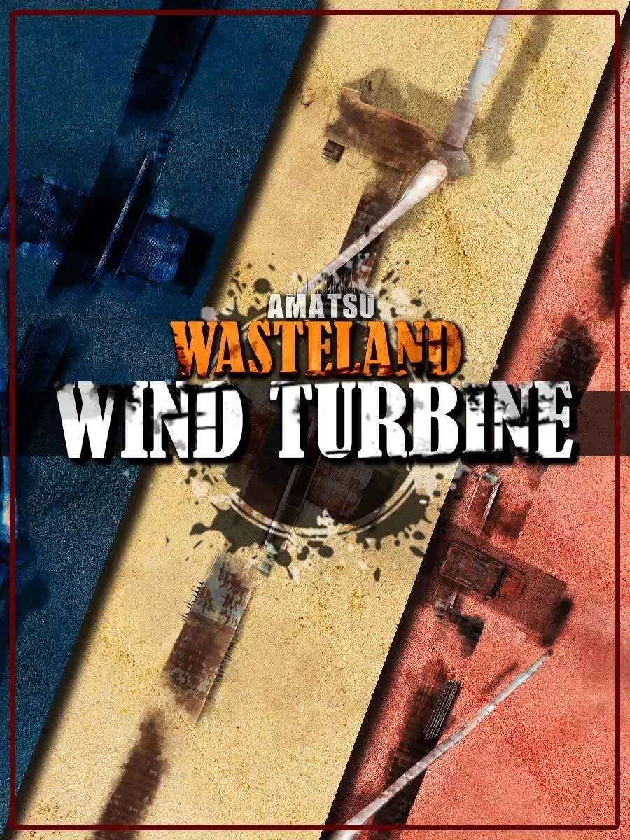 Post-apocalyptic Wasteland Wind Turbine battle map ☢️ rpg random desert ...