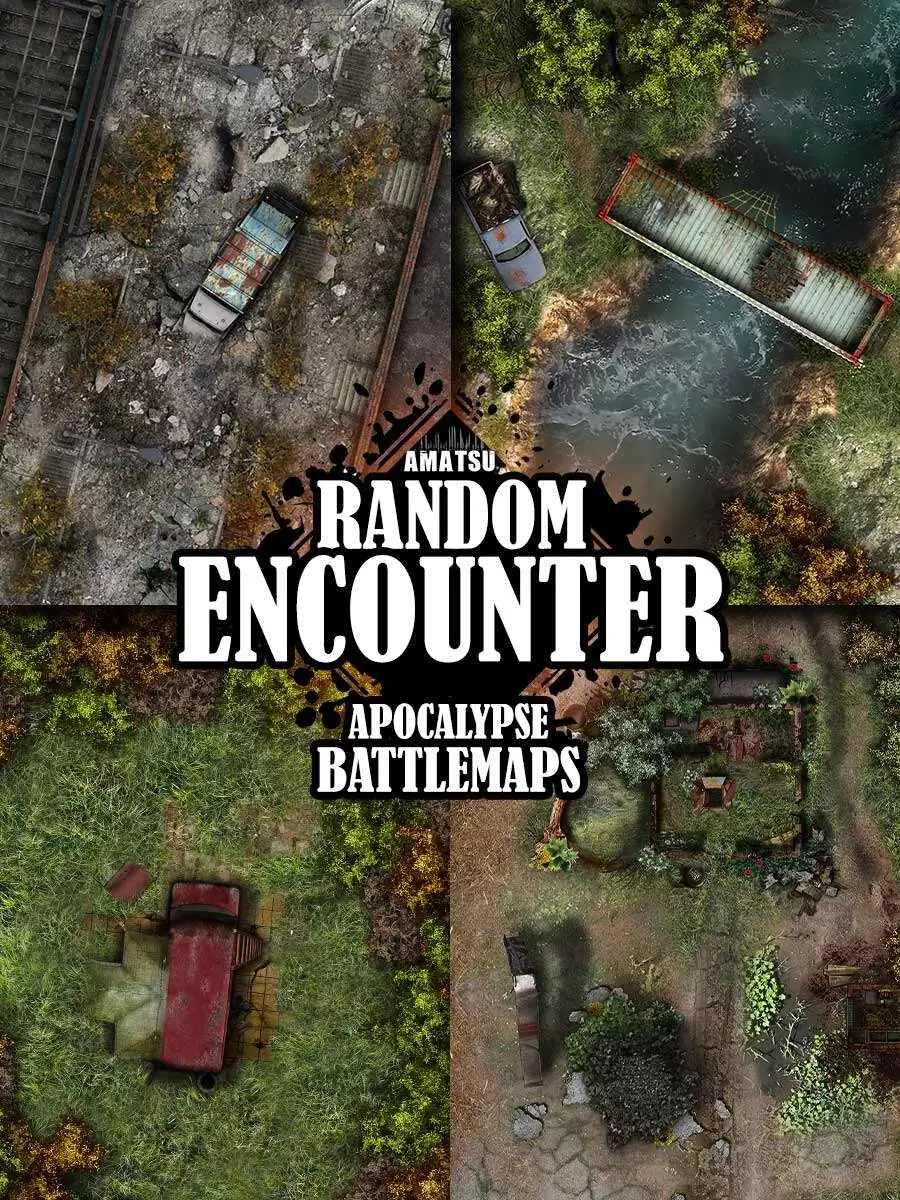 Post apocalyptic Random Encounter Battlemaps ⚠️ digital battle maps | Zona Alfa | DnD post ...