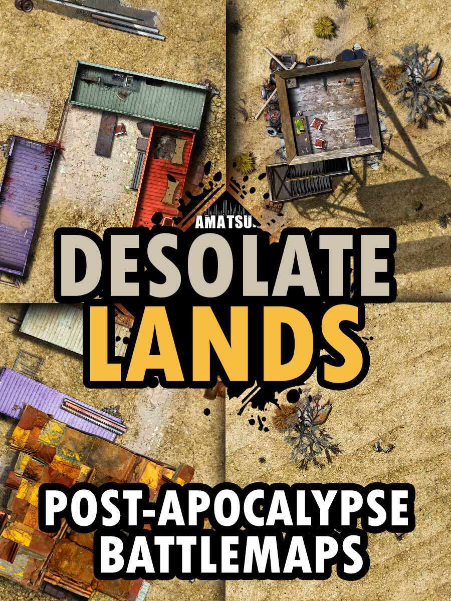 Desolate Wild Lands battle maps ☣️ Wasteland survival horror game map ...