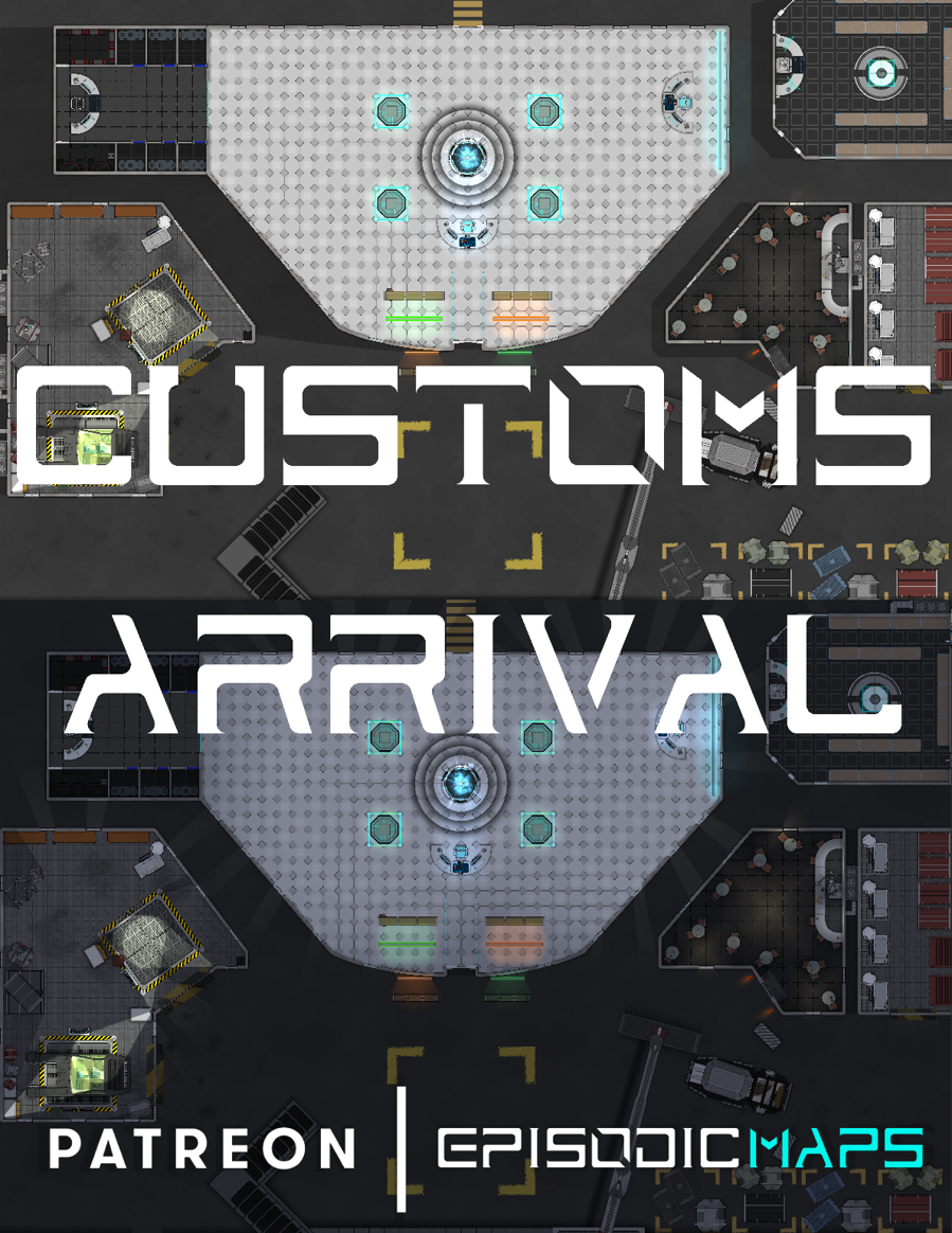 EpisodicMaps: Customs Arrival - EpisodicMaps | DriveThruRPG