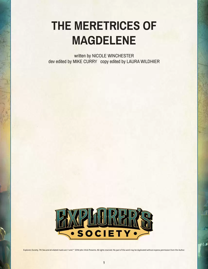 The Meretrices of Magdelene - Chaosium | Explorer's Society | DriveThruRPG