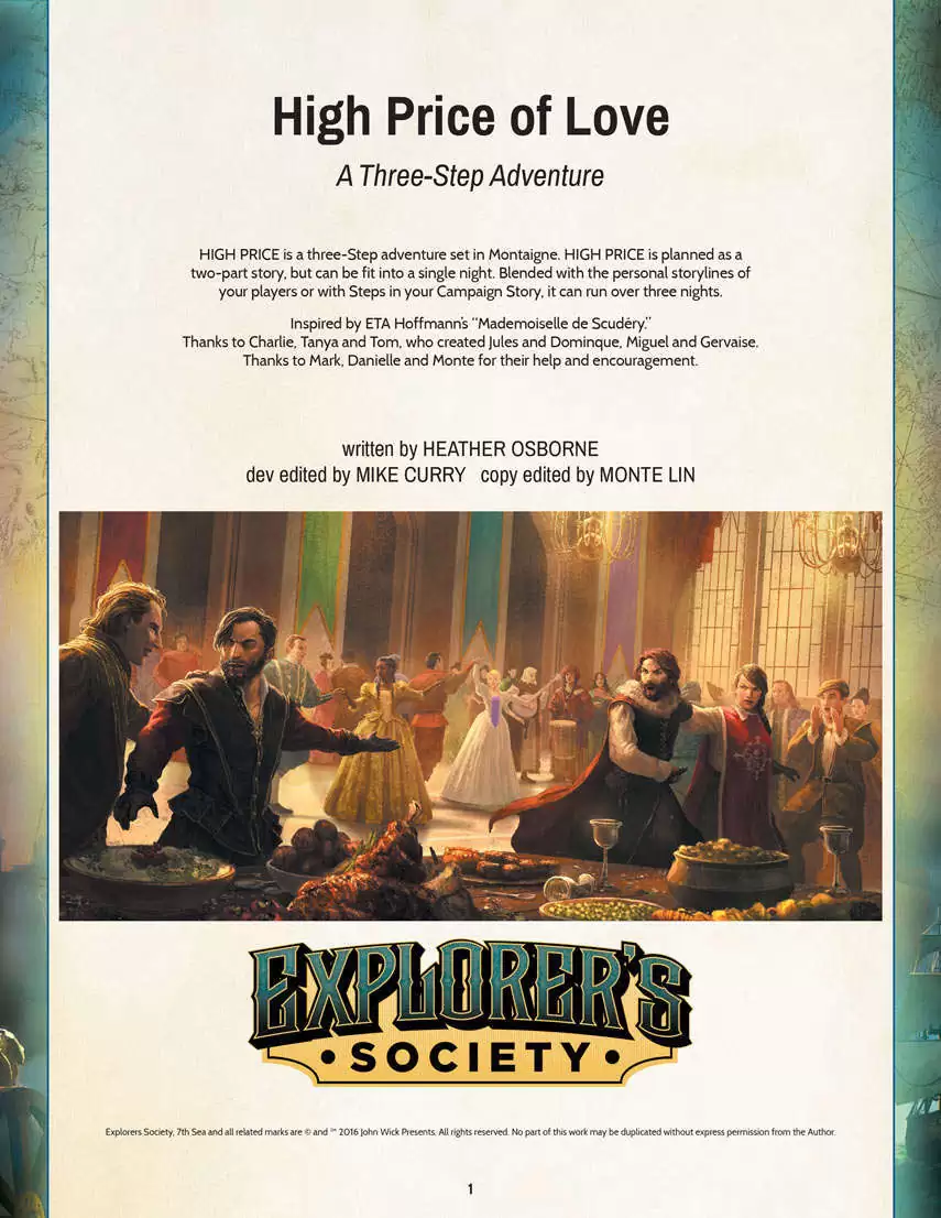High Price of Love - Chaosium | Explorer's Society | DriveThruRPG