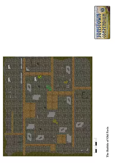 Map of The Rubble of Old Pavis - Chaosium | Rivendell Maps | Jonstown Compendium | DriveThruRPG