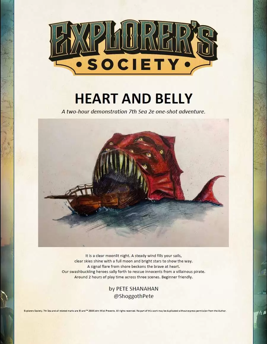 Heart and Belly - Chaosium | Explorer's Society | DriveThruRPG