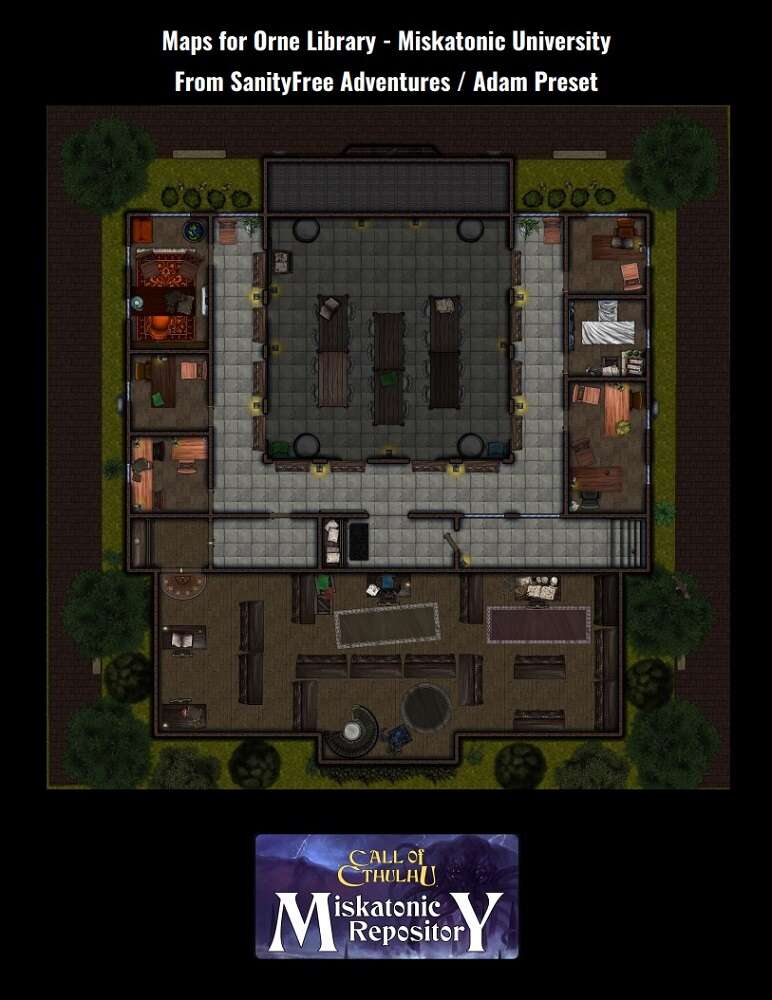 Orne Library - Miskatonic University - 1920s Call of Cthulhu - Miskatonic Repository - Chaosium ...
