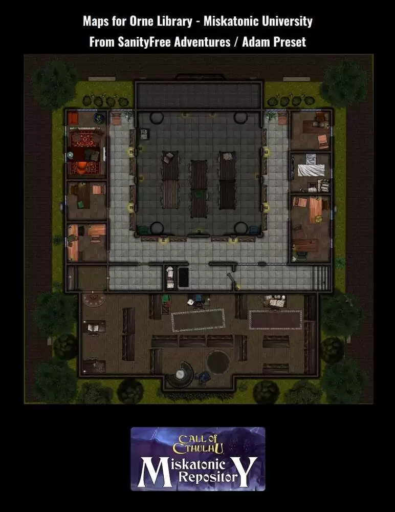 Orne Library - Miskatonic University - 1920s Call of Cthulhu - Miskatonic Repository - Chaosium ...
