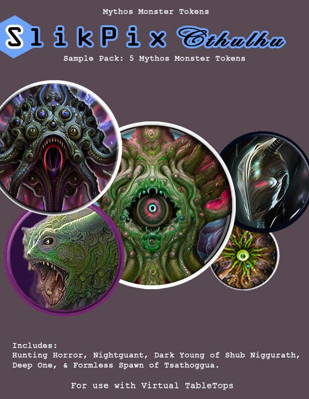 Mythos Monster Tokens Sample Pack - Chaosium | Miskatonic Repository ...