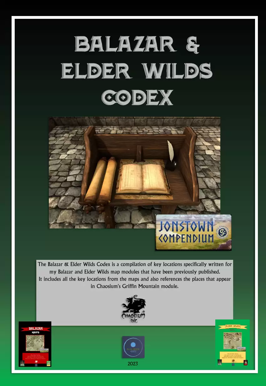 Balazar & Elderwilds Codex - Chaosium | Jonstown Compendium | DriveThruRPG