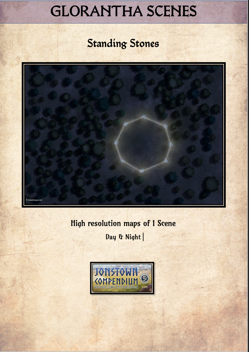 Glorantha Scene - Standing Stones - Chaosium | Jonstown Compendium | mikaemansen | DriveThruRPG