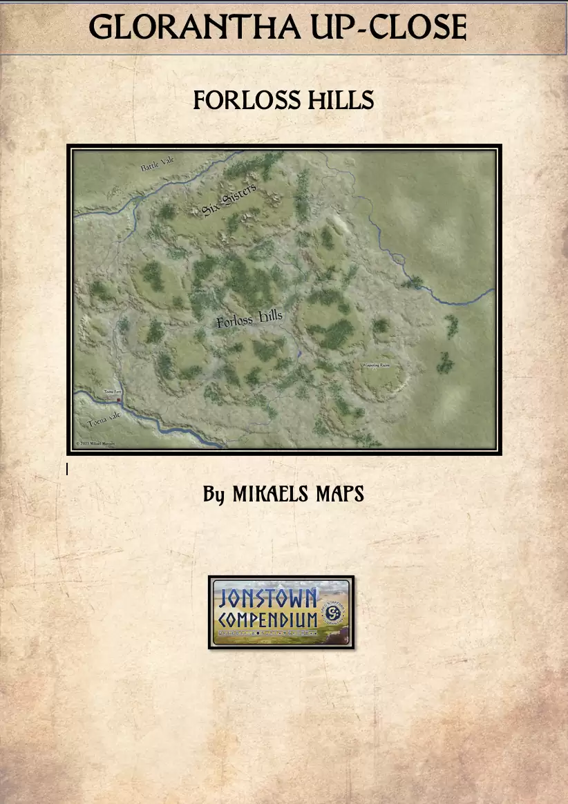 Forloss Hills - Glorantha Close up - Chaosium | Jonstown Compendium | mikaemansen | DriveThruRPG