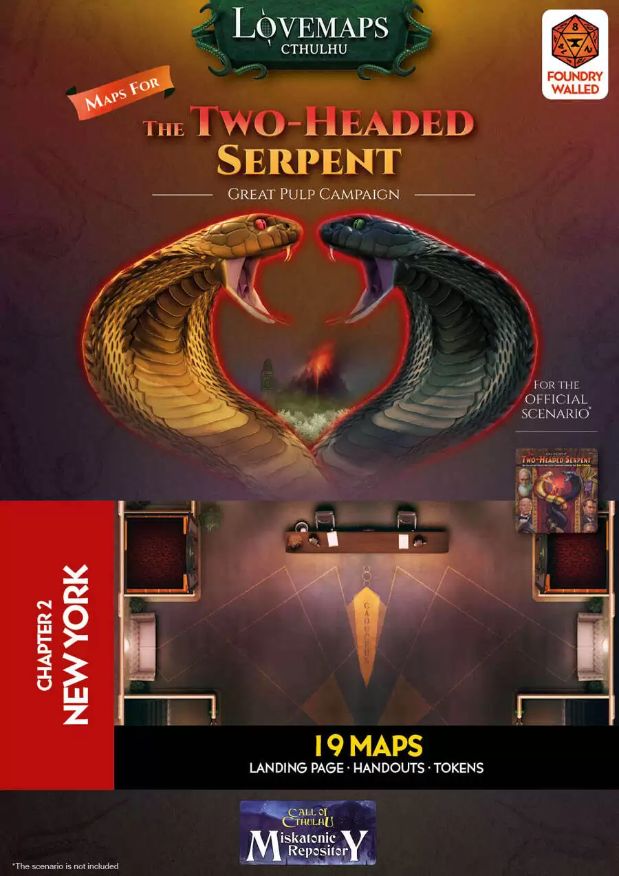Cthulhu Maps - The Two-Headed Serpent - ch2 - New York Pack - Chaosium ...
