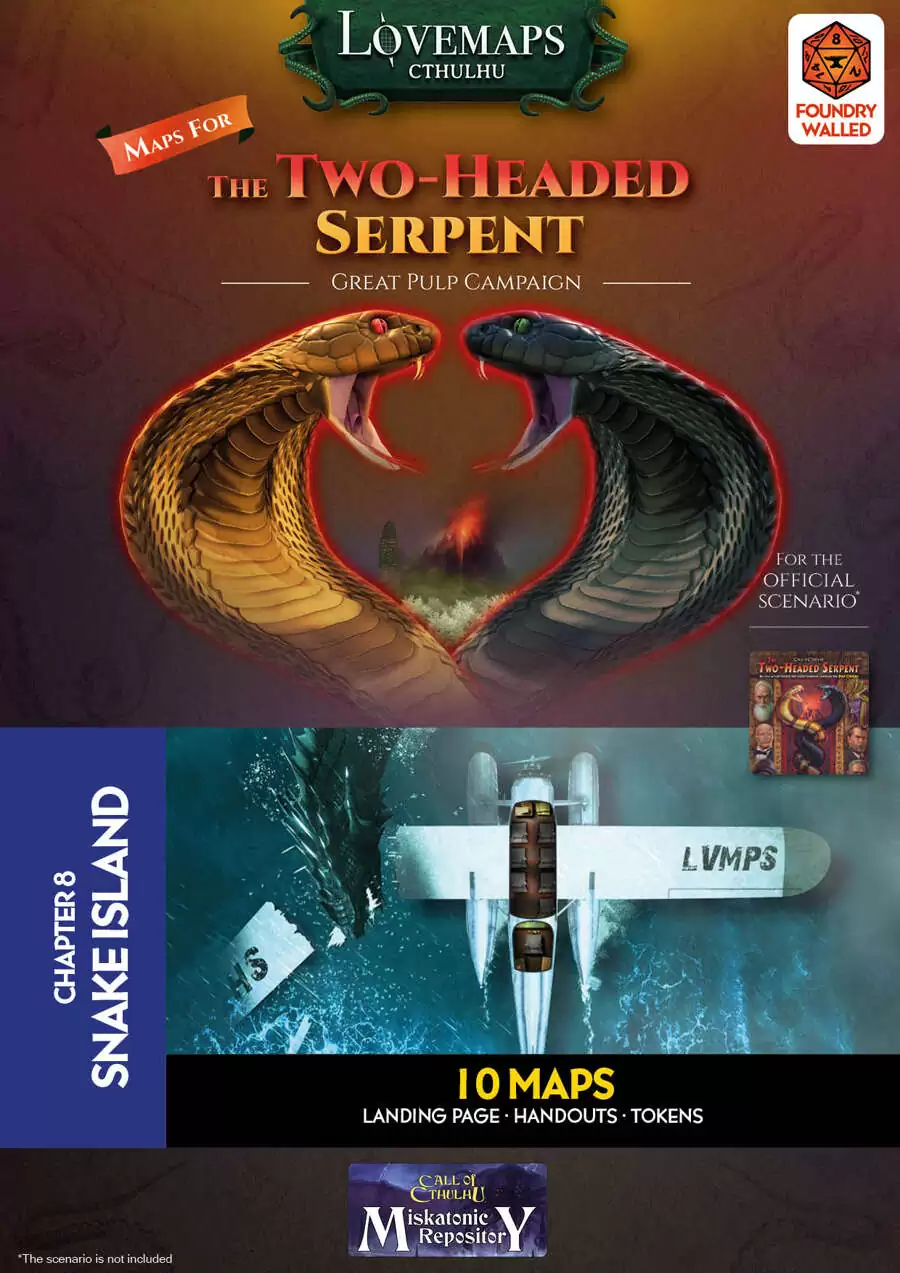 Cthulhu Maps - The Two-Headed Serpent - ch8 - Snake Island Pack ...