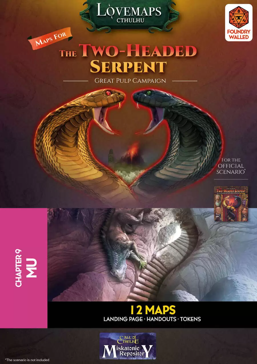 Cthulhu Maps - The Two-Headed Serpent - ch9 - Mu Pack - Chaosium ...