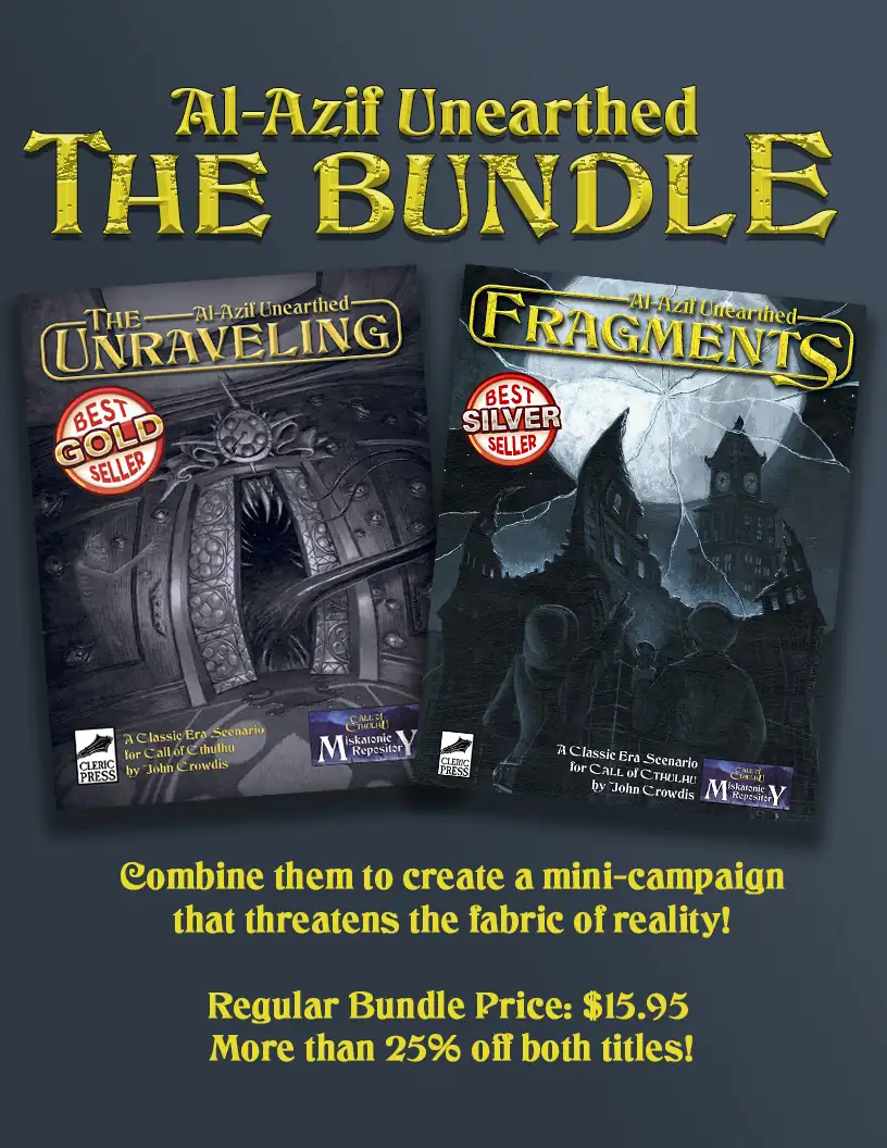 Al-Azif Unearthed - Mini-Campaign Bundle [BUNDLE] - Chaosium ...