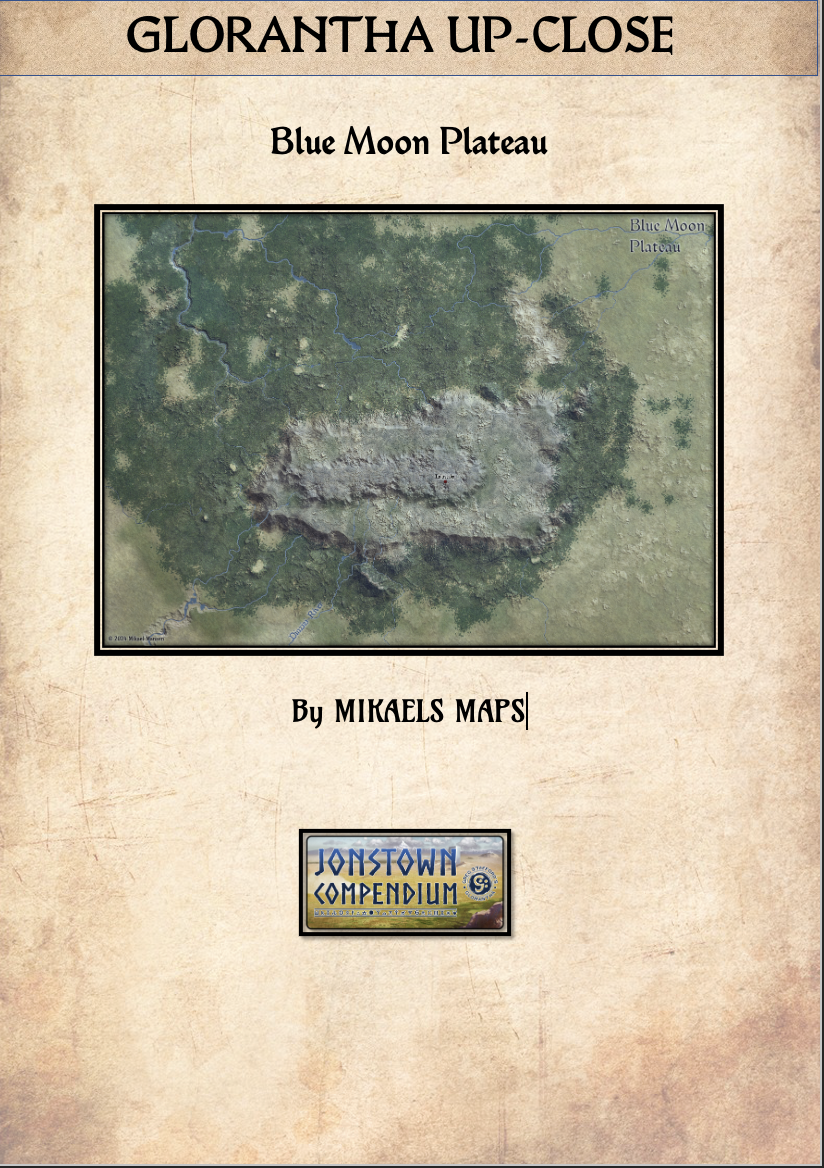 Blue Moon Plateau- Glorantha close up - Chaosium | Jonstown Compendium | mikaemansen | DriveThruRPG