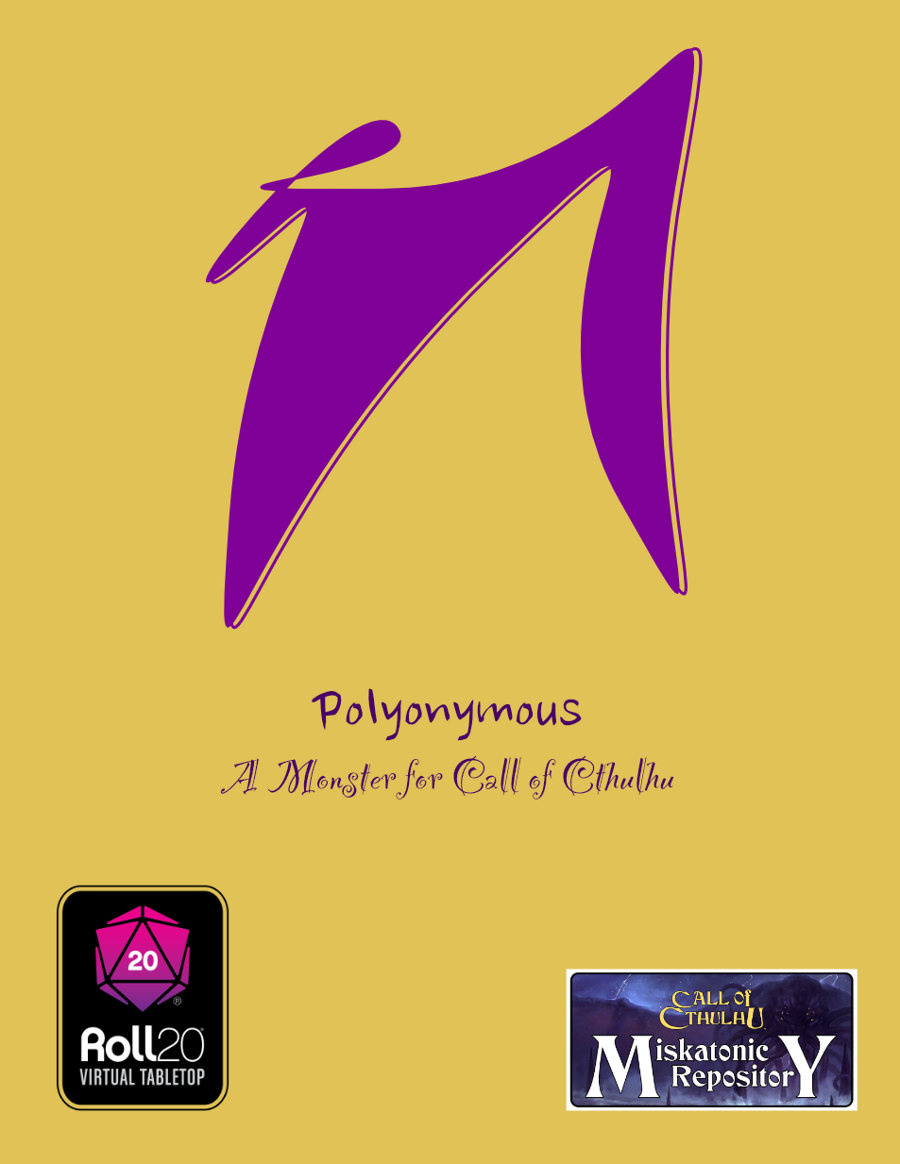 Polyonymous: A Monster for Call of Cthulhu (Roll20) - Chaosium | Miskatonic Repository | KJJ ...