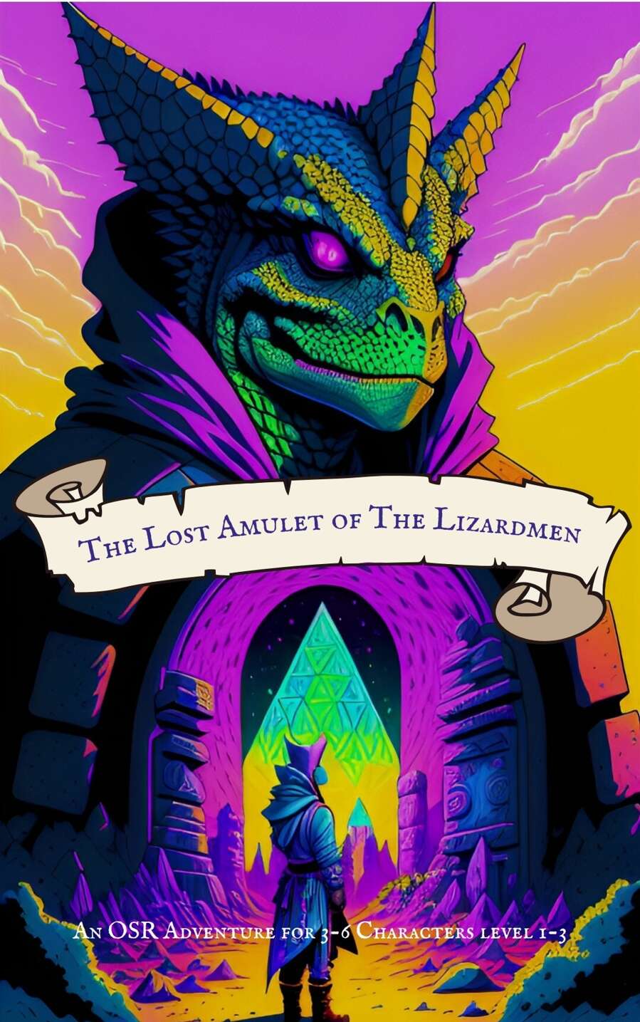 The Lost Amulet of the Lizardmen - An OSR Adventure - TLHP Games | DriveThruRPG