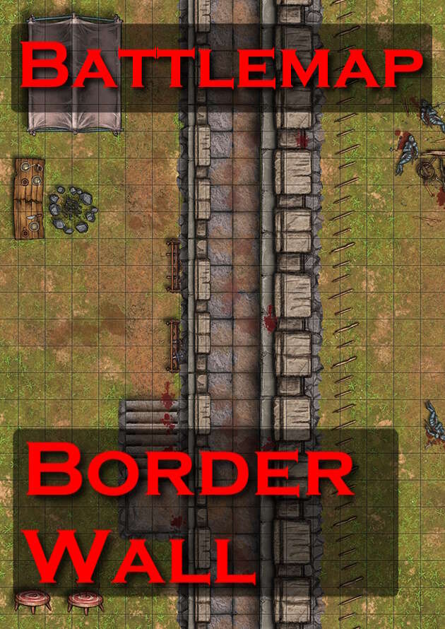 Battlemap - Border Wall - Danger Vault | Battlemaps | DriveThruRPG
