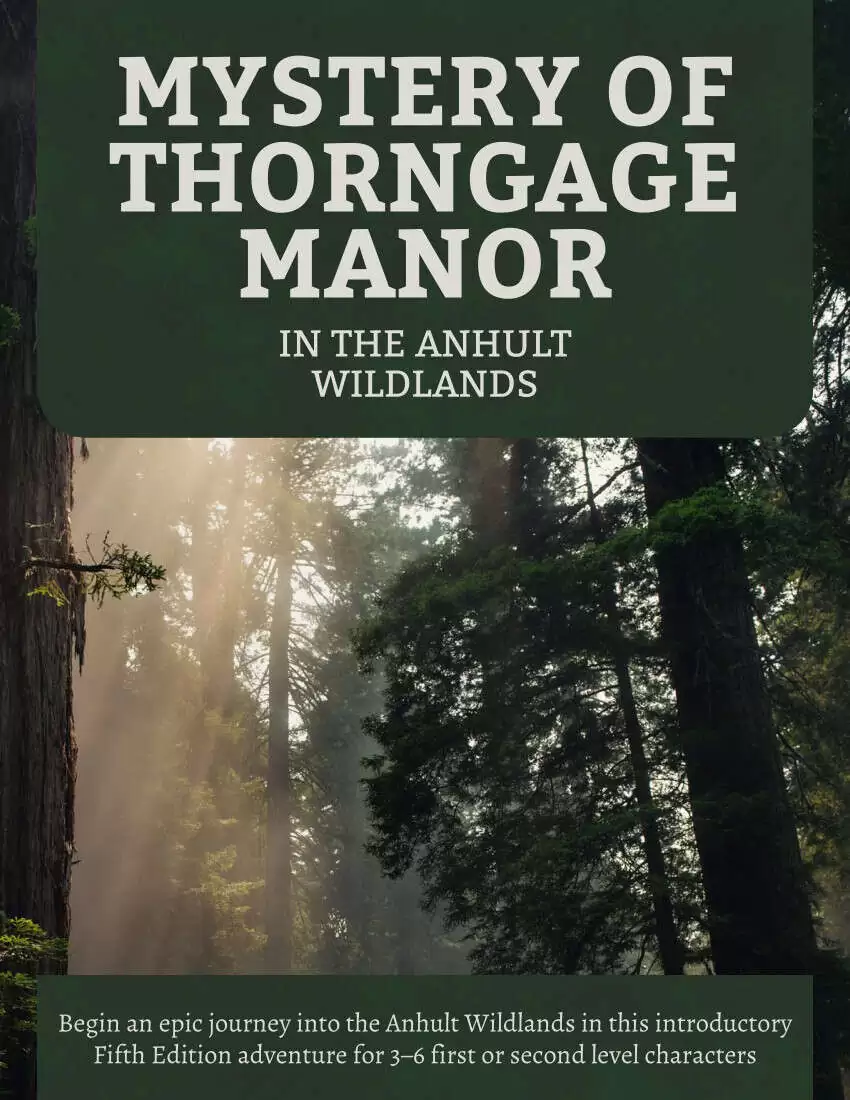 Mystery of Thorngage Manor (PDF) - George Sanders | DriveThruRPG