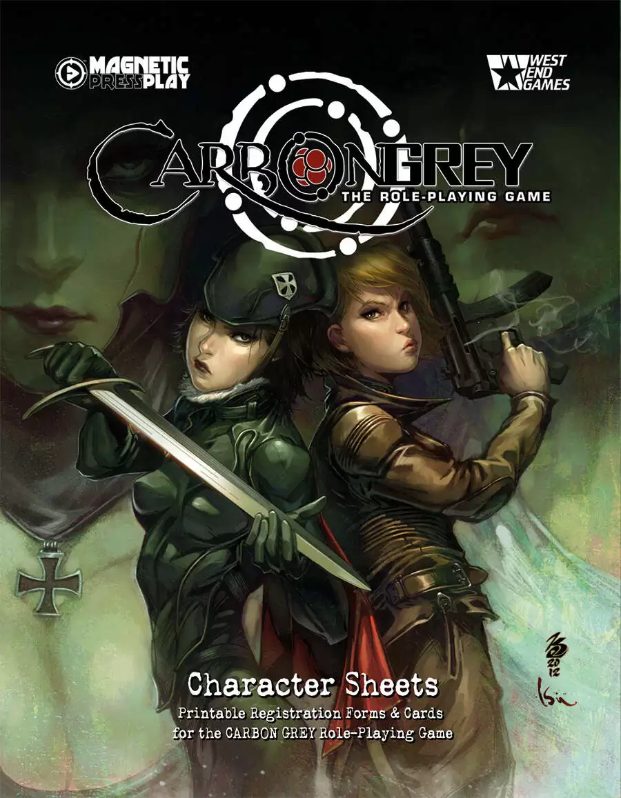 Carbon Grey RPG - Role Playing Game Character Sheets - Magnetic Press ...