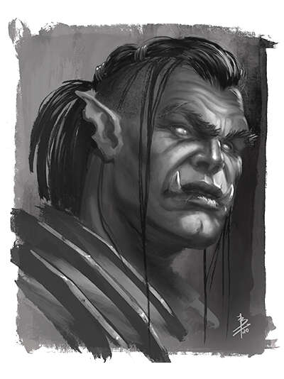 Character Portrait - Orc - RPG Stock Art - Beto Lima | DriveThruRPG