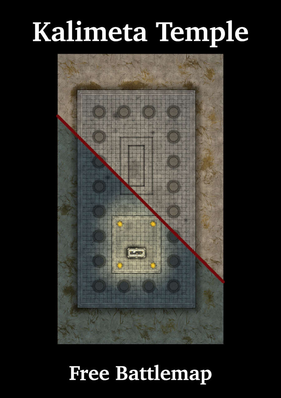 Kalimeta Temple - Arsenico13 Free Battlemap - September 2021 ...
