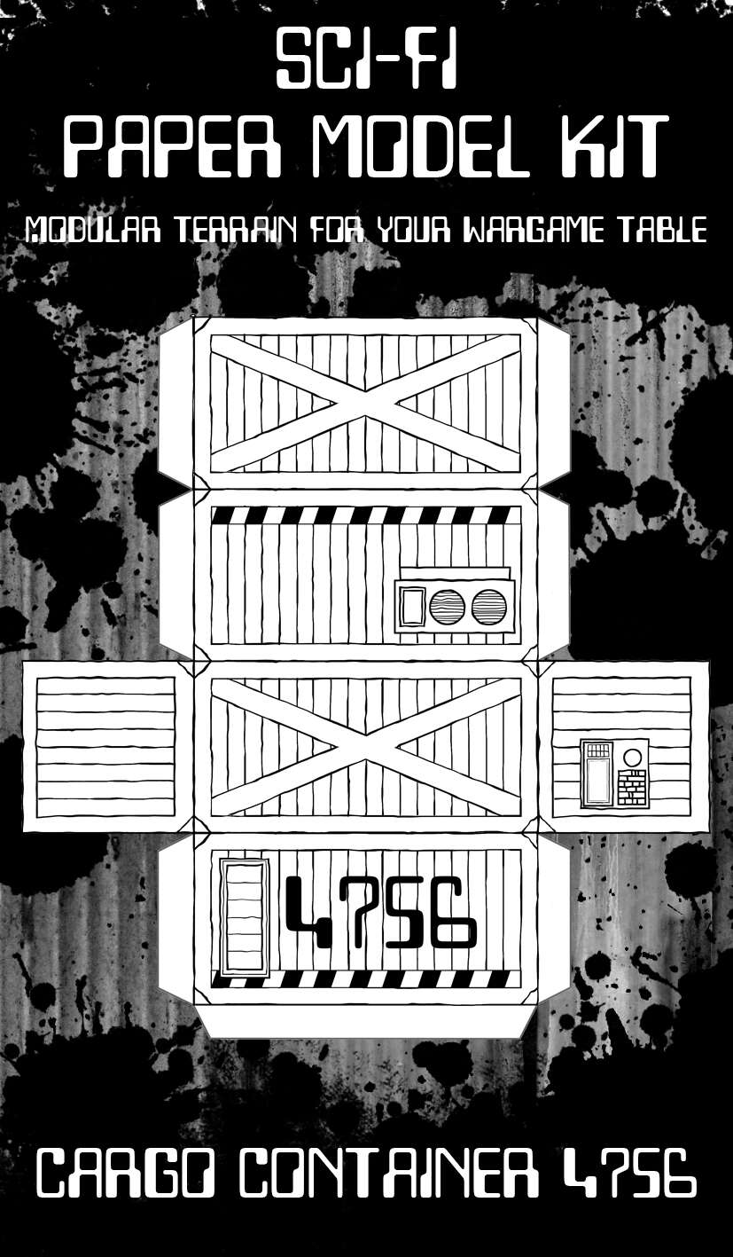 Sci Fi Cargo Container 4756 Card Model Kit - The Black Fortress | Sci ...