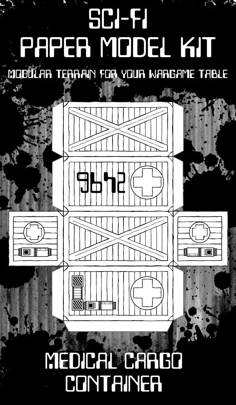 Sci Fi Medical Cargo Container Card Model Kit - The Black Fortress ...