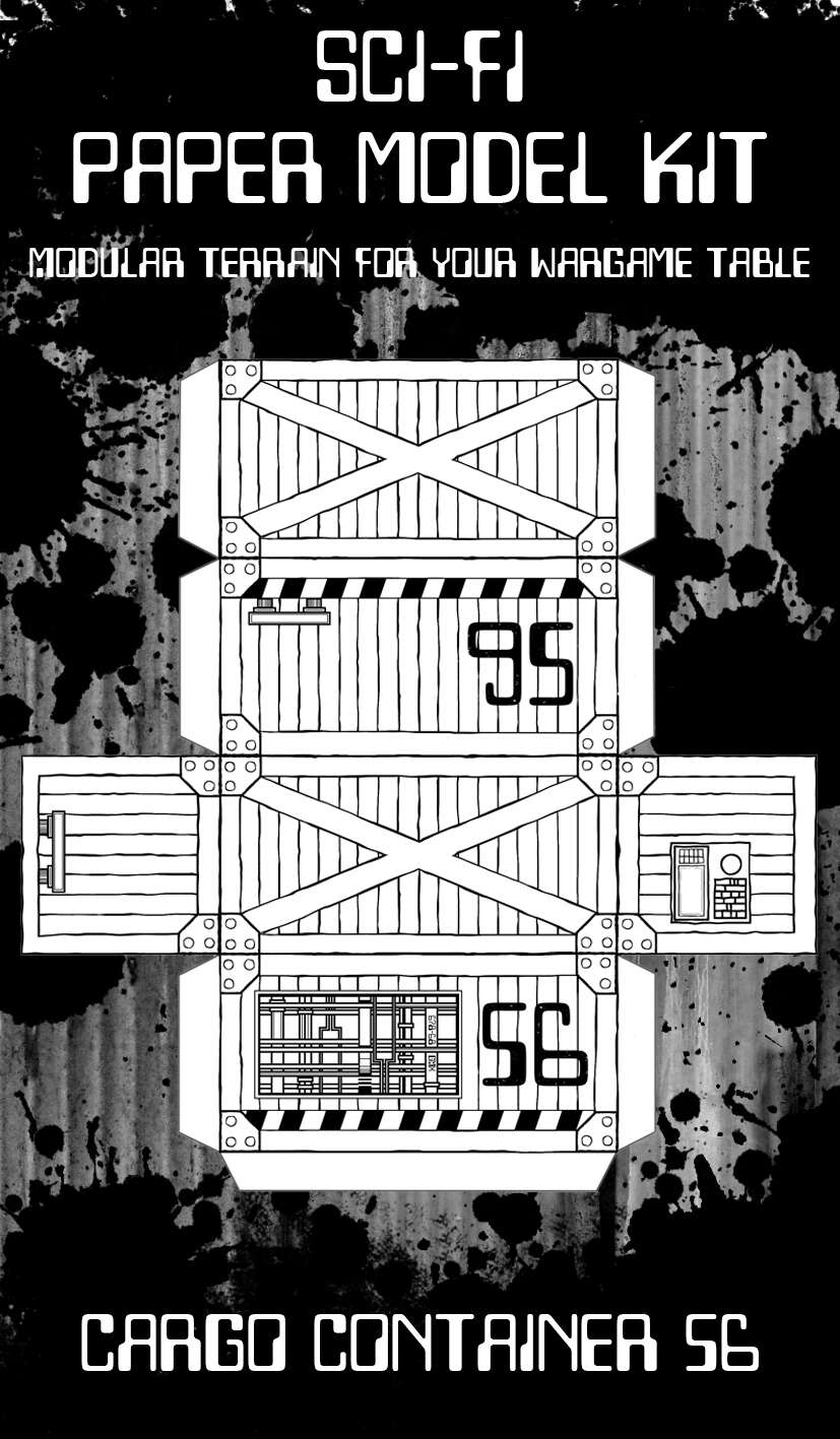 Sci Fi Cargo Container 56 Card Model Kit - The Black Fortress | Sci ...