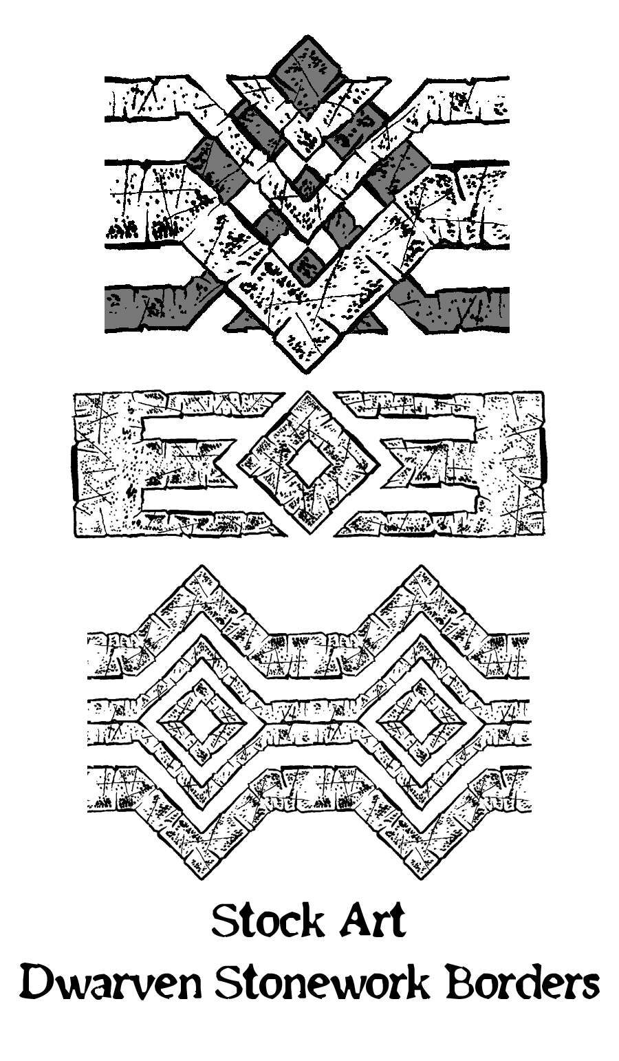 Fantasy Stock Art Pack: Dwarven Stonework Borders - The Black Fortress ...