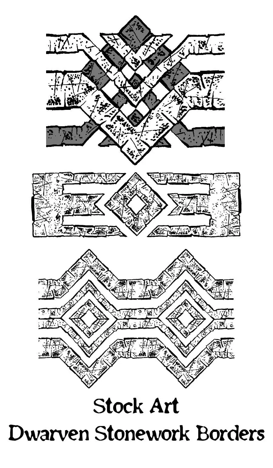 Fantasy Stock Art Pack: Dwarven Stonework Borders - The Black Fortress ...
