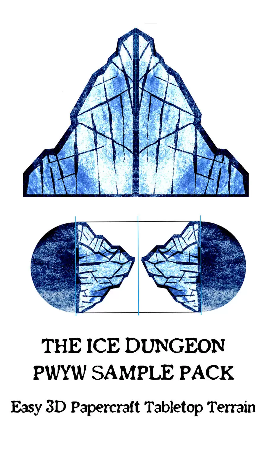 The Ice Dungeon: PWYW Easy 3D Papercraft Tabletop Terrain - The Black ...