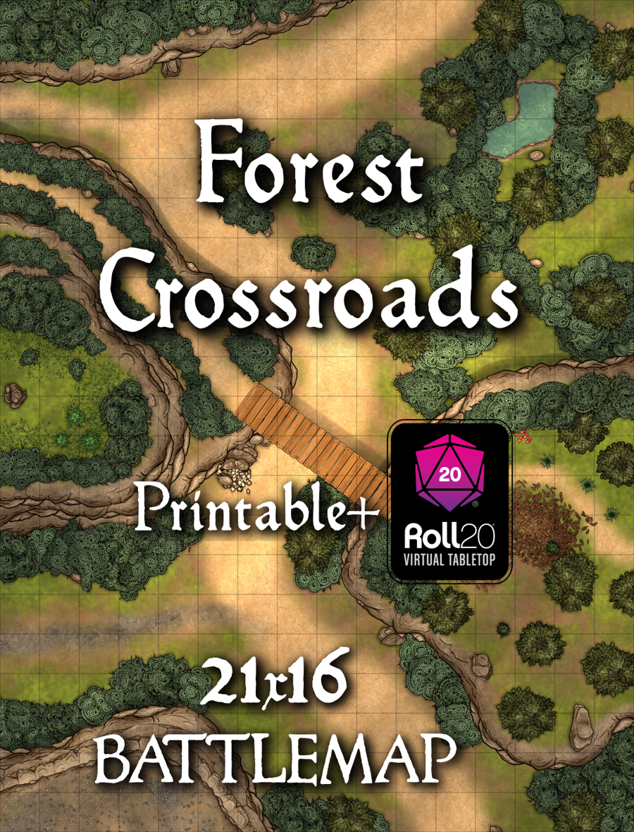 Forest Crossroads Battlemap [BUNDLE] - HisCursedness | Maps | DriveThruRPG