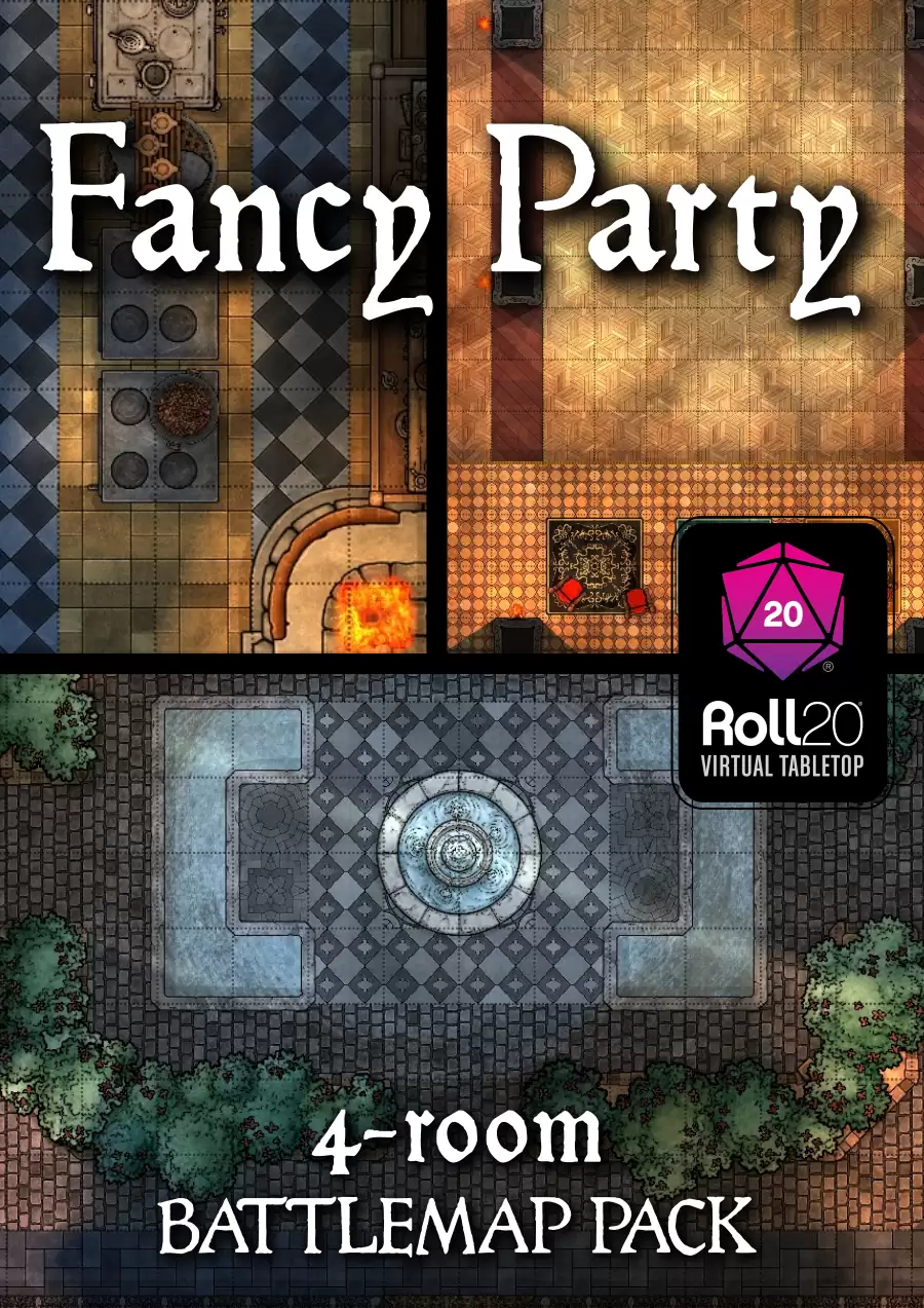 Fancy Party Map Pack | Roll20 VTT - HisCursedness | Maps | DriveThruRPG