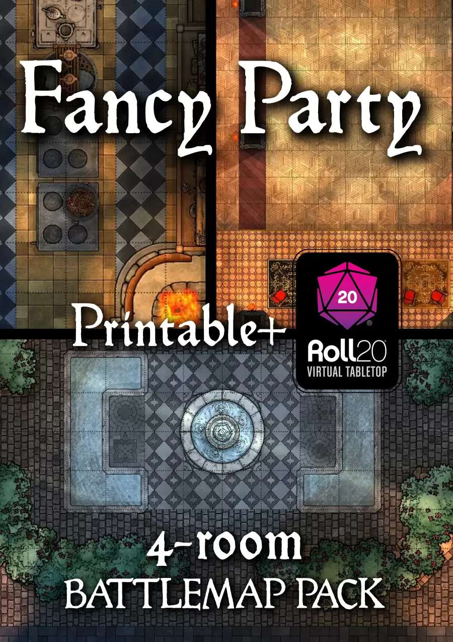 Fancy Party Map Pack [BUNDLE] - HisCursedness | Maps | DriveThruRPG