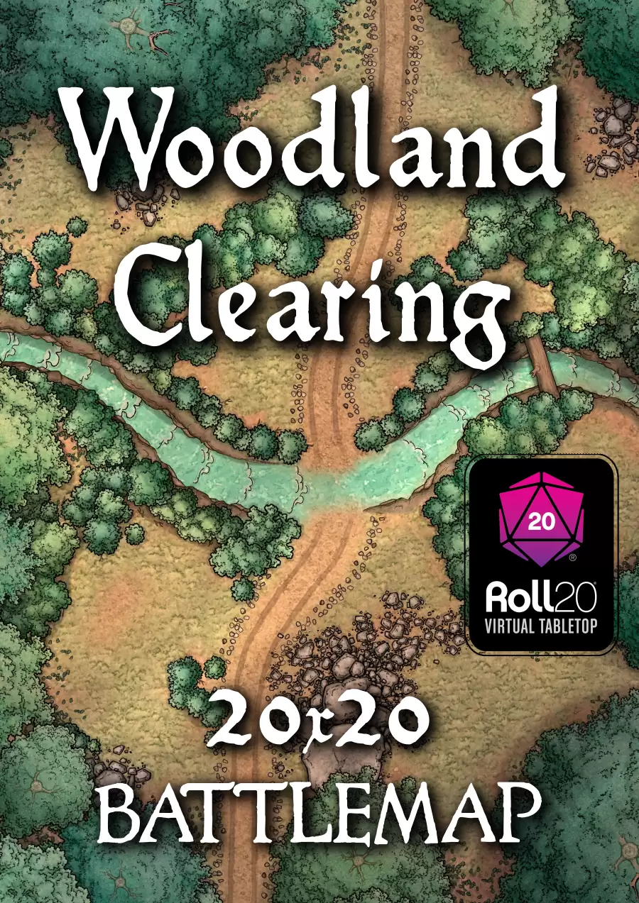Woodland Clearing Battlemap | Roll20 - HisCursedness | Maps | DriveThruRPG