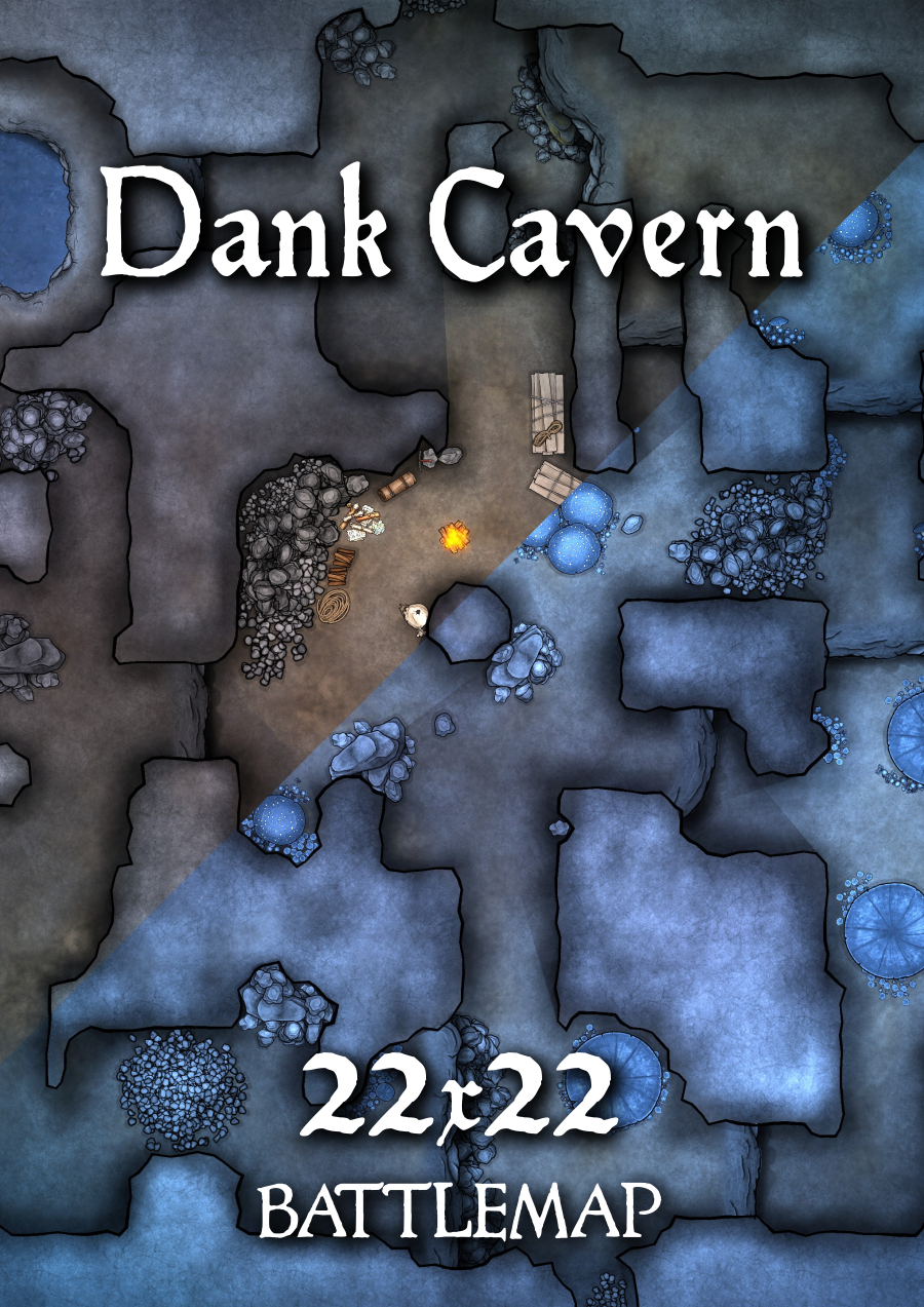 Dank Cavern Battlemap - HisCursedness | Maps | DriveThruRPG