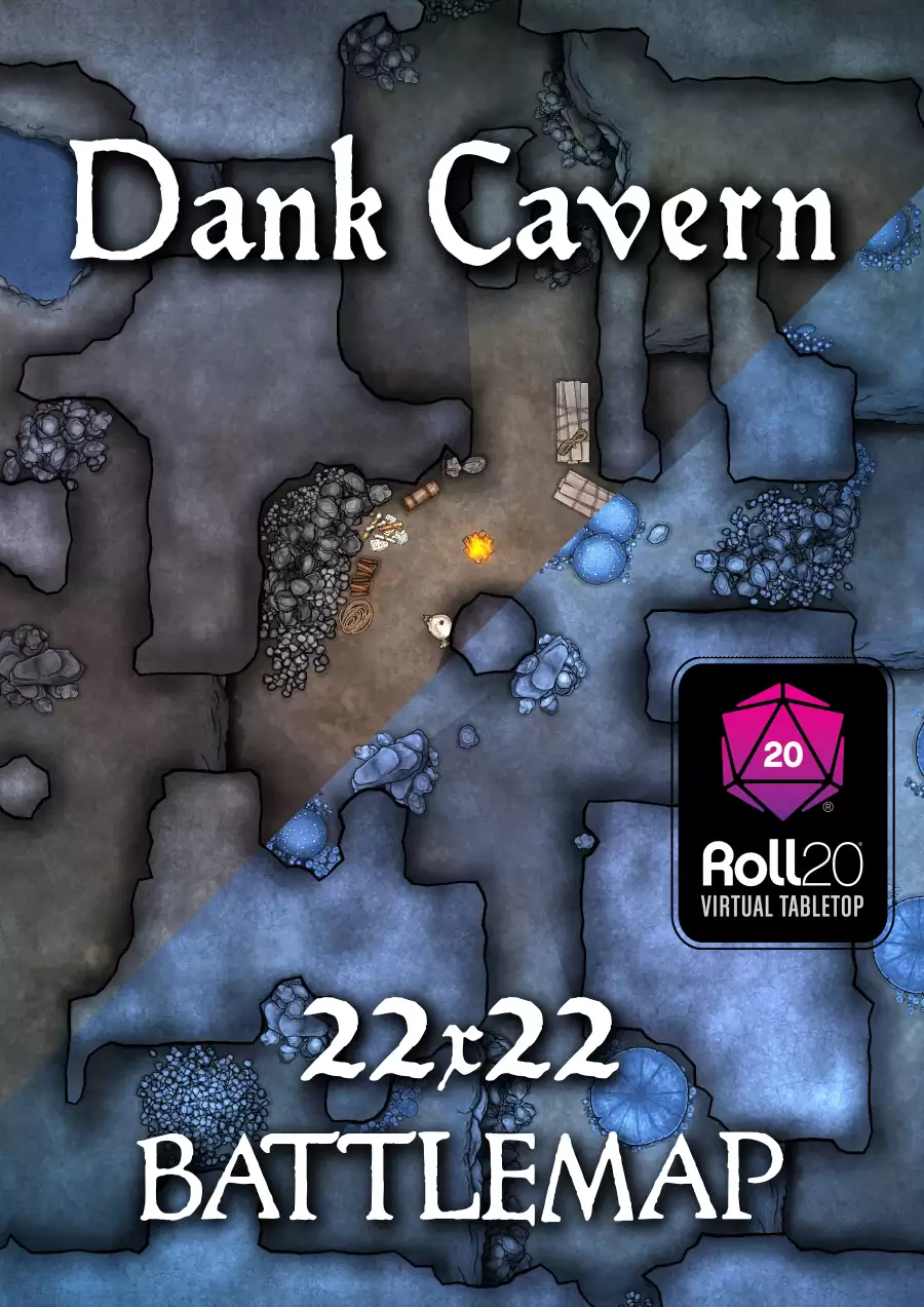 Dank Cavern Battlemap | Roll20 - HisCursedness | Maps | DriveThruRPG