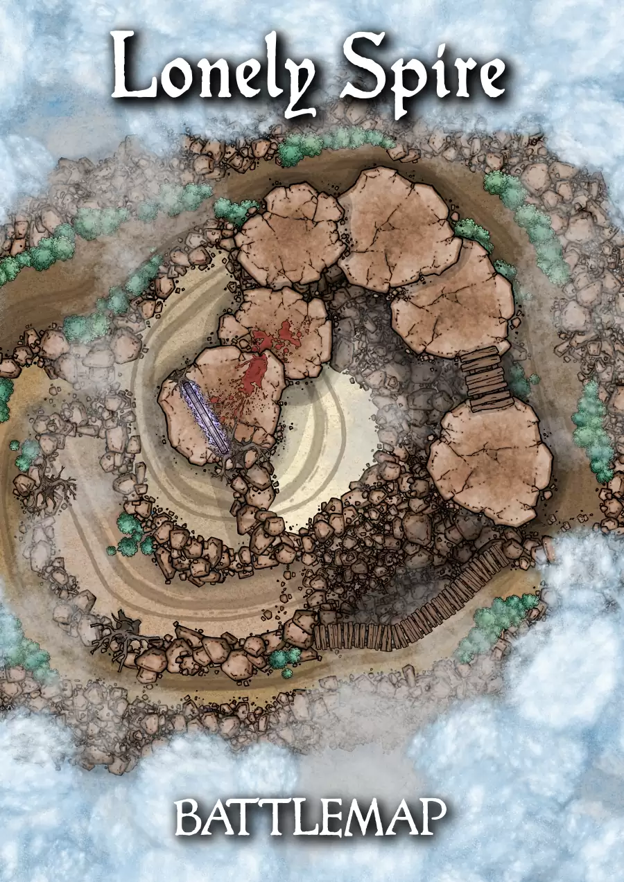 Lonely Spire Battlemap - HisCursedness | Maps | DriveThruRPG