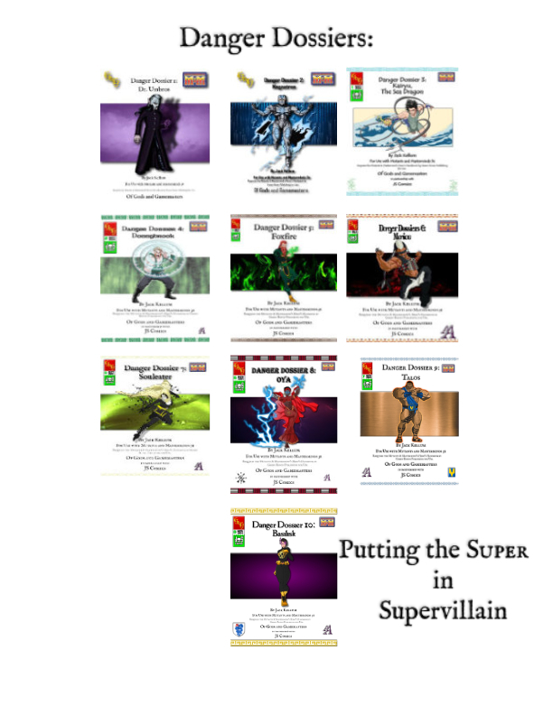 Danger Dossier Collection 1 [BUNDLE] - Of Gods and Gamemasters ...