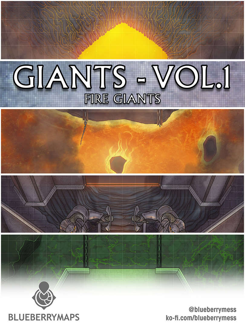 GIANTS VOL.1: Fire Giants - Blueberrymaps | DriveThruRPG
