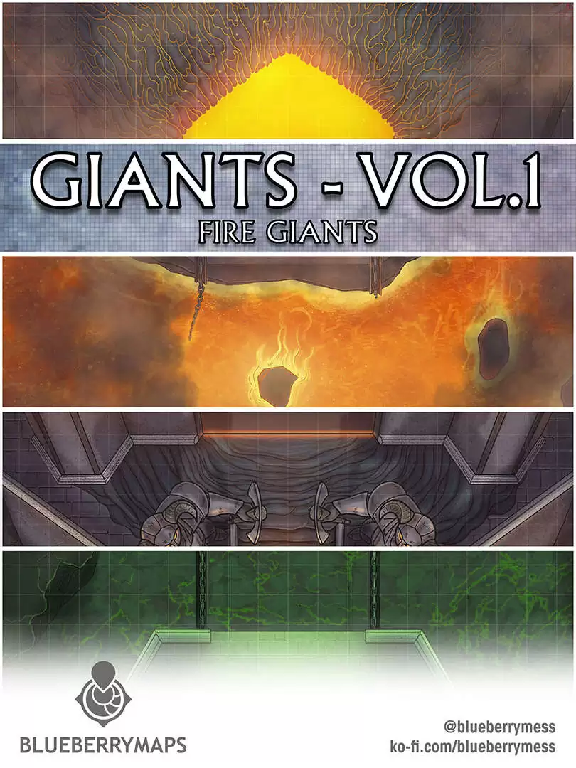 GIANTS VOL.1: Fire Giants - Blueberrymaps | DriveThruRPG