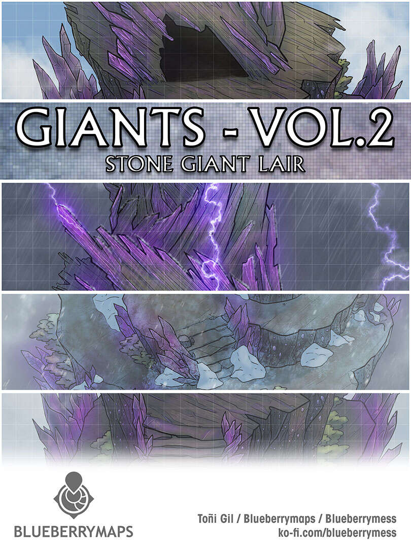 GIANTS VOL.2: Stone Giant Lair - Blueberrymaps | DriveThruRPG