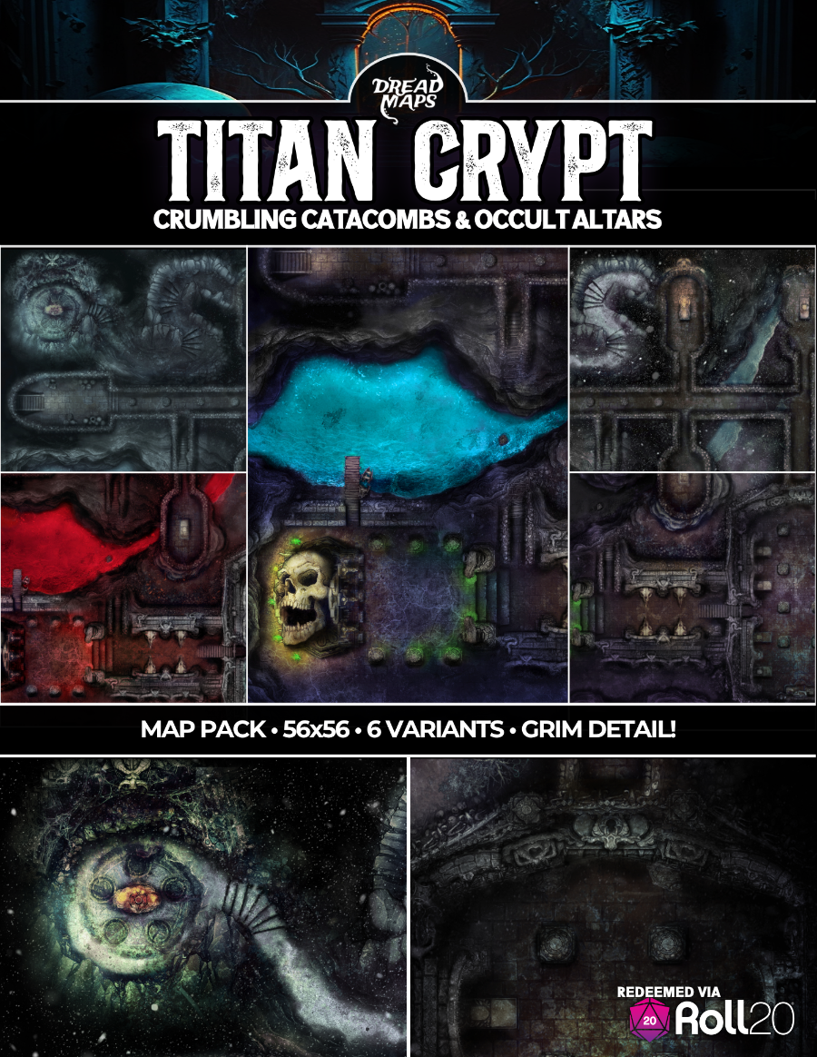 Titan Crypt - Catacombs Underground River and Altars (Roll20 ...