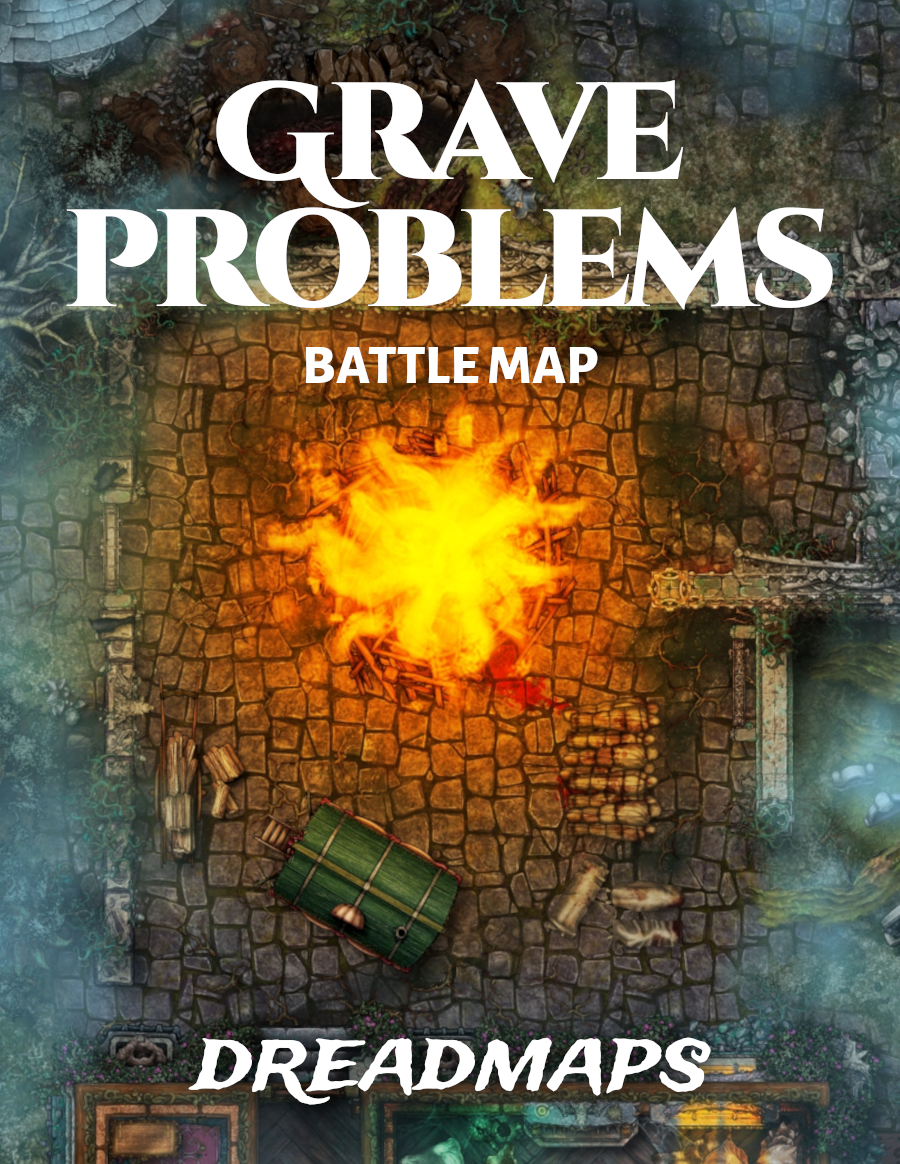 DreadMaps: Grave Problems 40x40 - Dreadmaps | DriveThruRPG
