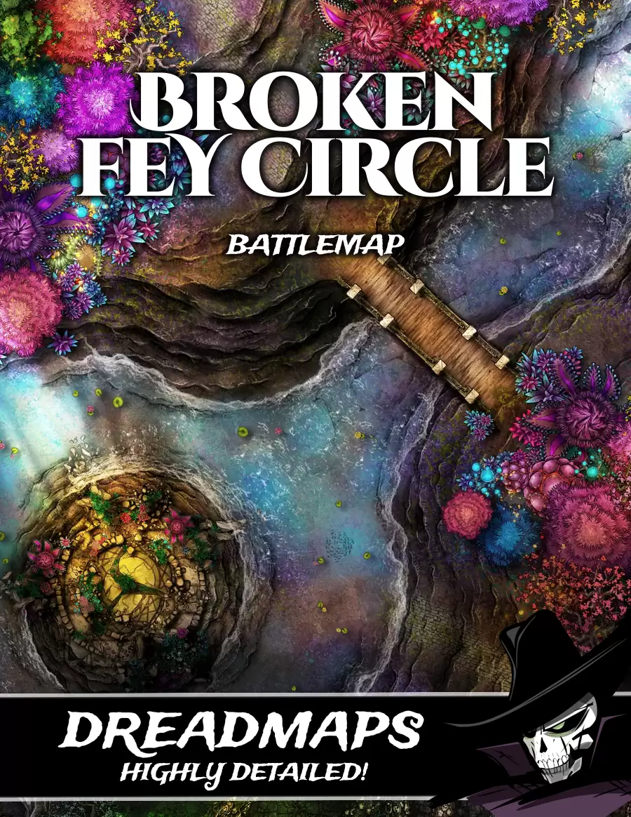 DreadMaps: Broken Fey Circle 40x40 - Dreadmaps | Wilderness | DriveThruRPG